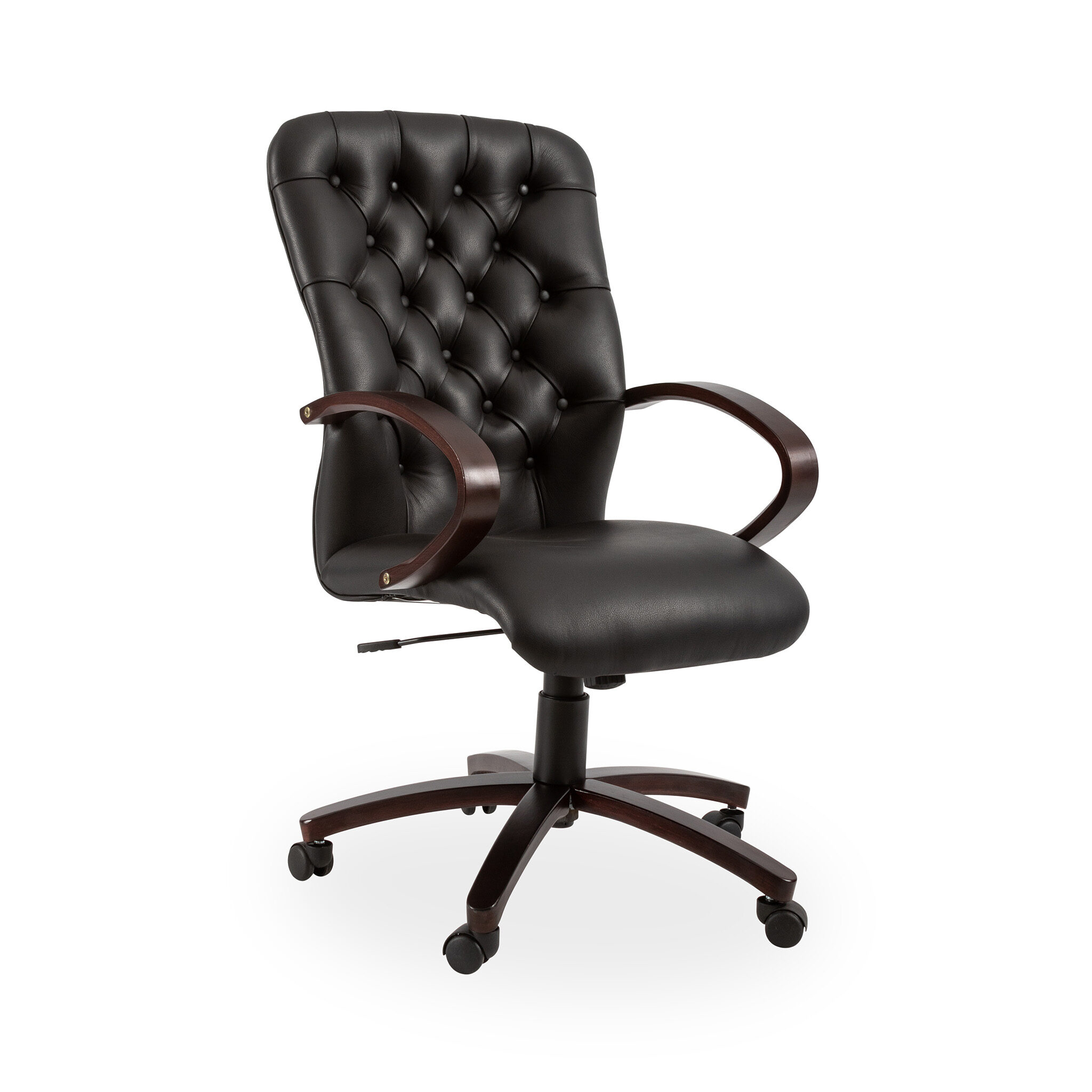 Adda Wooden Executive High Back Genuine Leather Chair - The Office ...